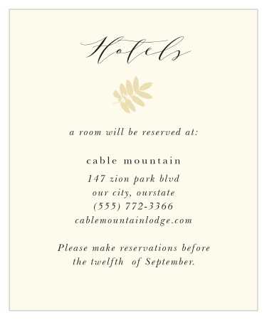 Gilded Leaf Response Cards by Basic Invite
