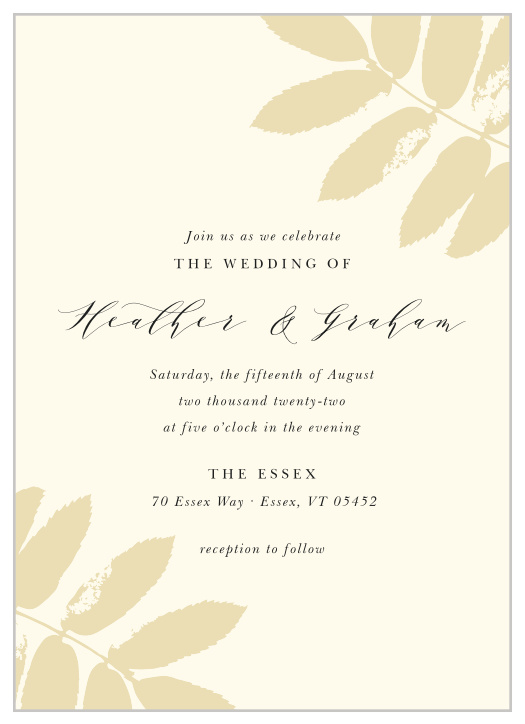 Gilded Leaf Response Cards by Basic Invite