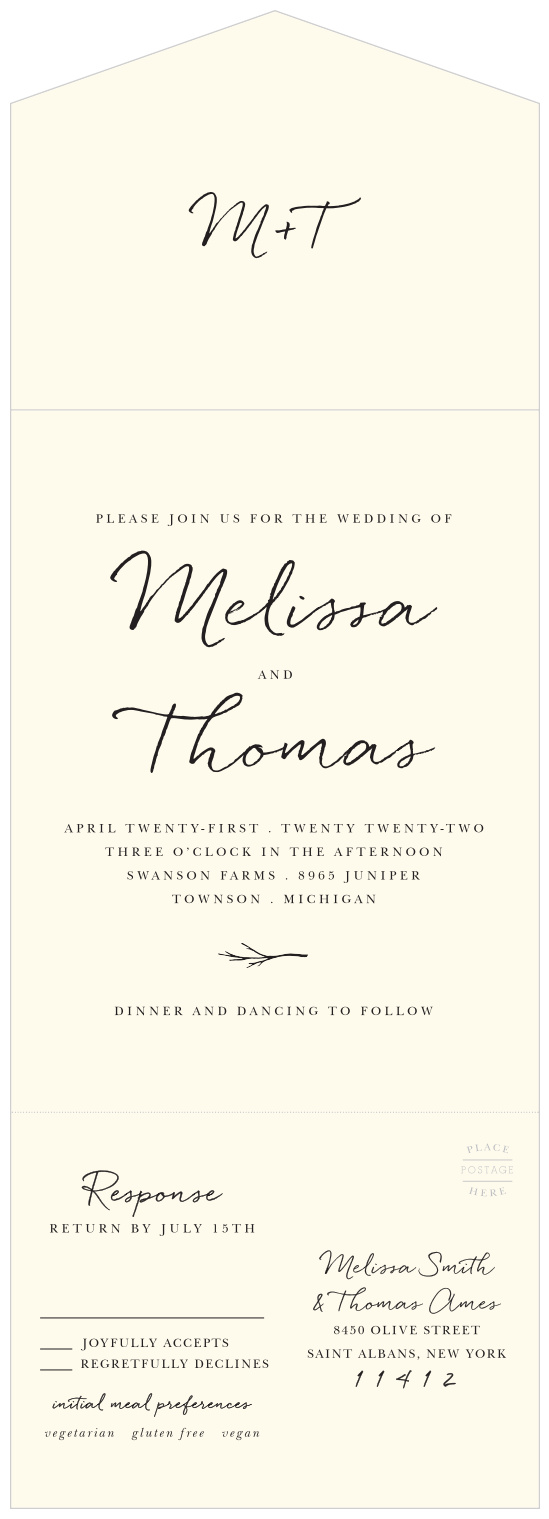 Seal and Send All In One Wedding Invitations | 100+ Designs