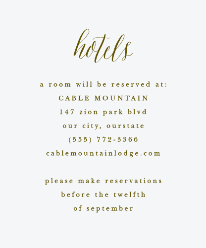 Woodgrain Calligraphy Response Cards by Basic Invite