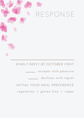 Cherry Branch Wedding Stickers by Basic Invite