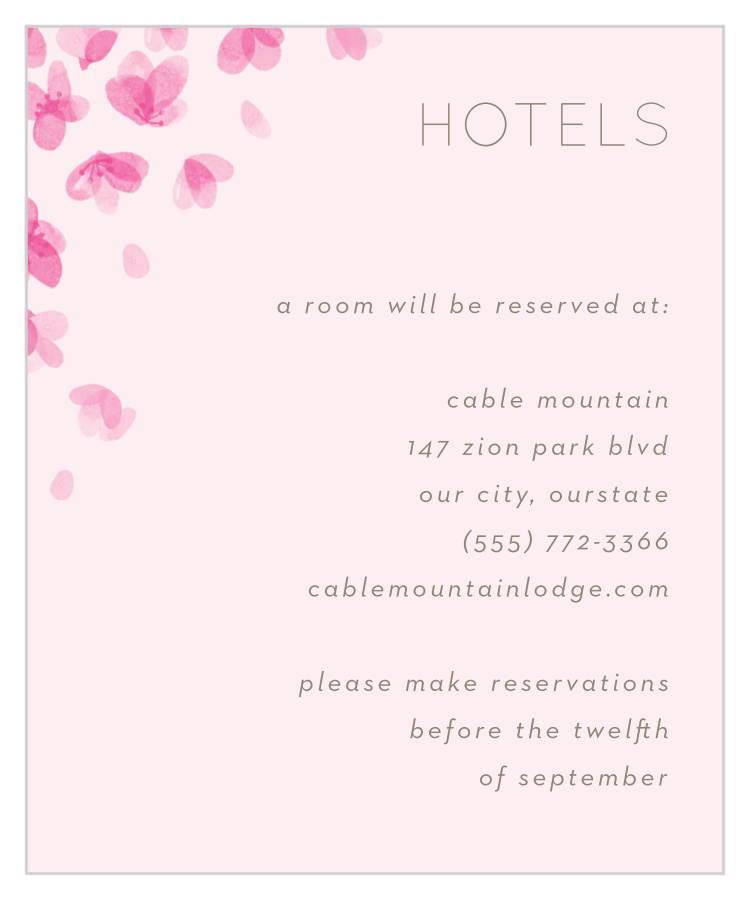 Cherry Branch Accommodation Cards by Basic Invite