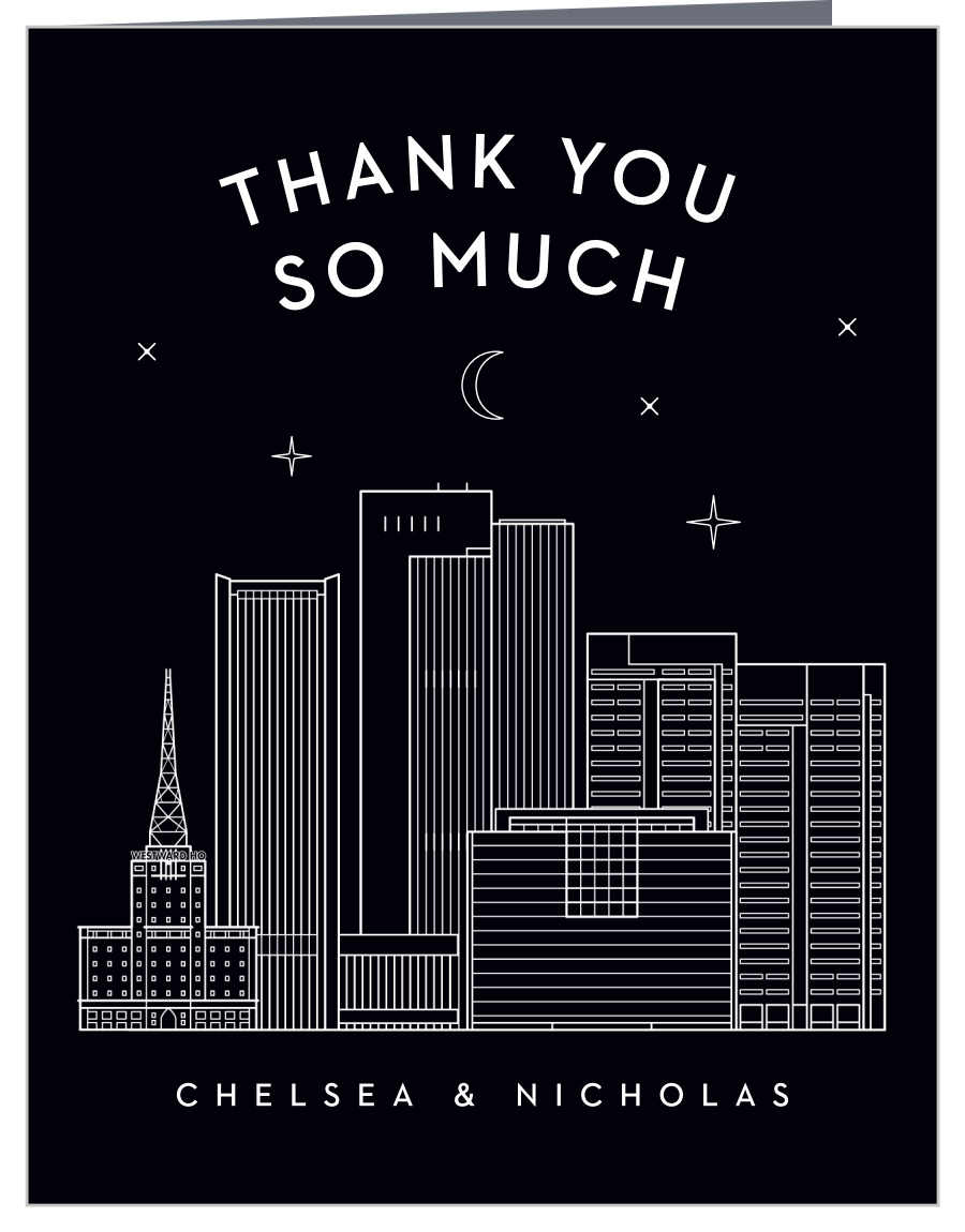 Phoenix Skyline Wedding Thank You Cards by Basic Invite
