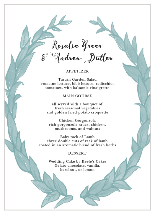 The Leafy Love Wedding Program