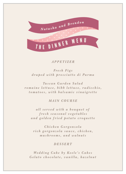 Ribbons & Confetti Wedding Programs by Basic Invite