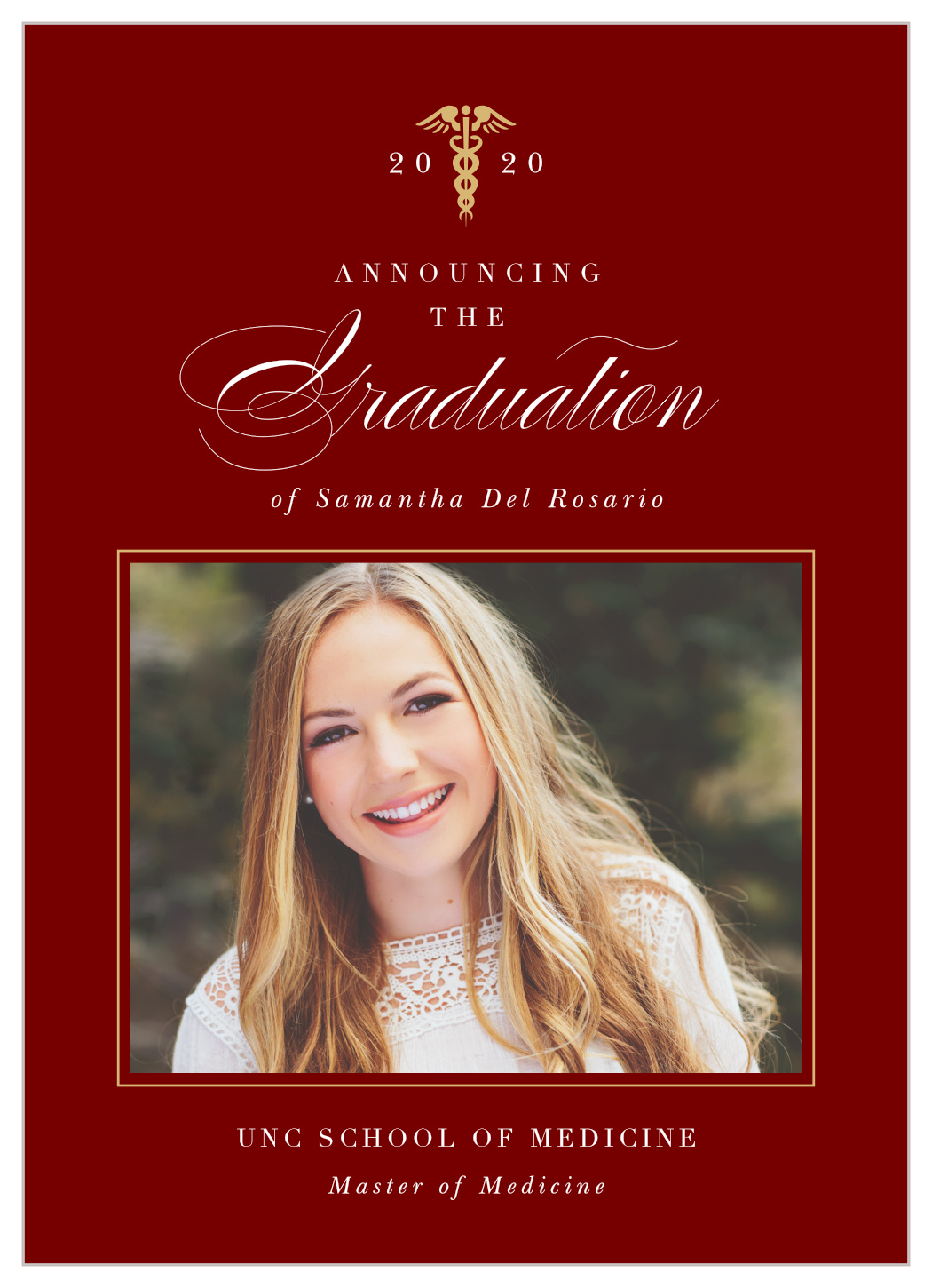 Classic Medical Graduation Announcement by Basic Invite