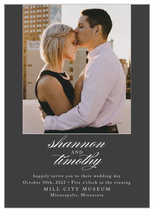 Simply Scripted Wedding Belly Bands by Basic Invite