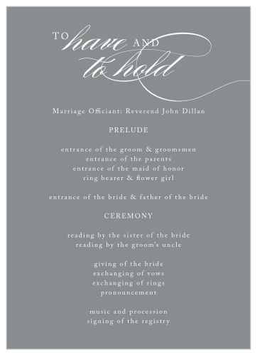 Simply Scripted Wedding Menus by Basic Invite