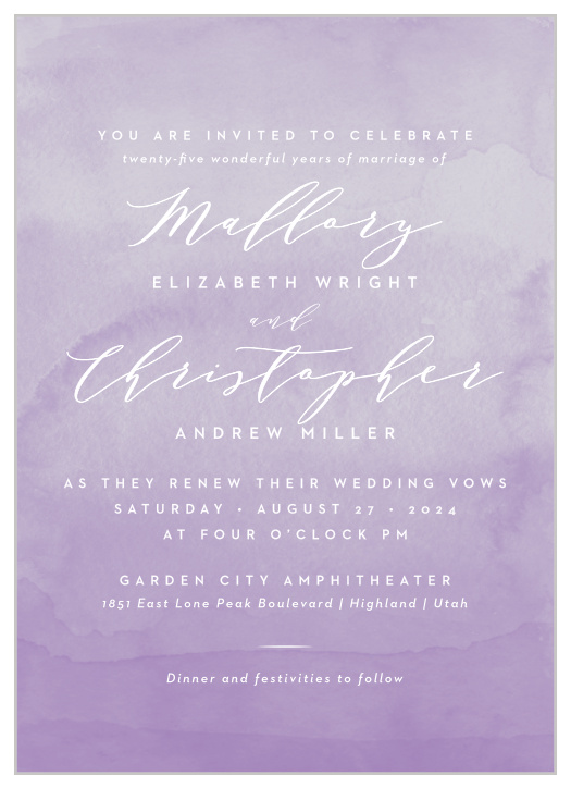 Vow Renewal Invitations | Renew Your Love with Basic Invite