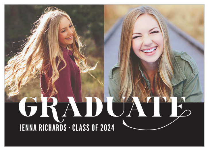 Bold Graduate Graduation Invitations by Basic Invite