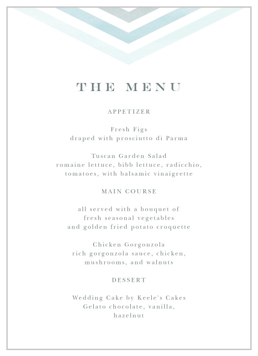 Chevron Arrow Place Cards by Basic Invite