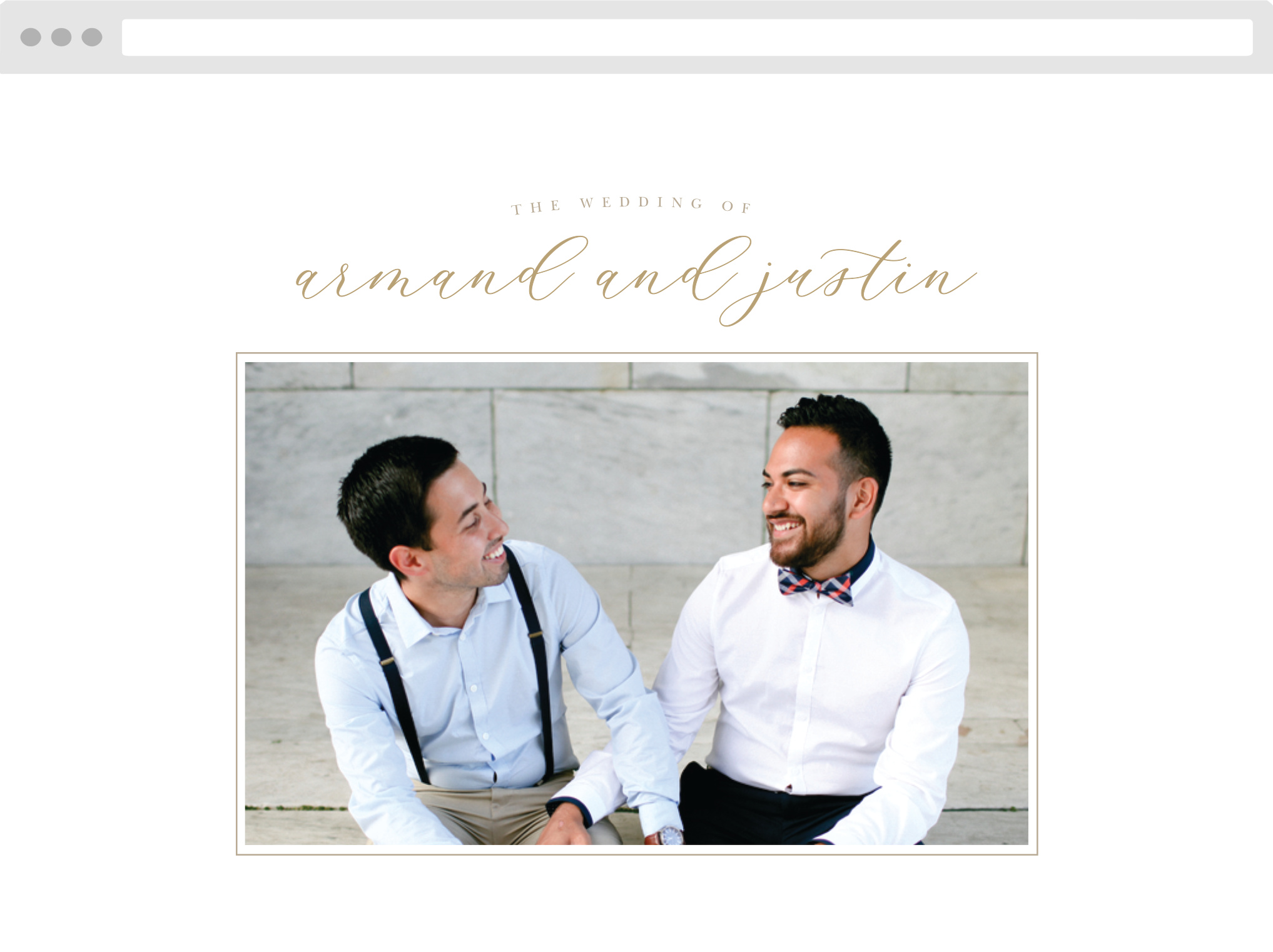 Oversize Script Wedding Invitations by Basic Invite