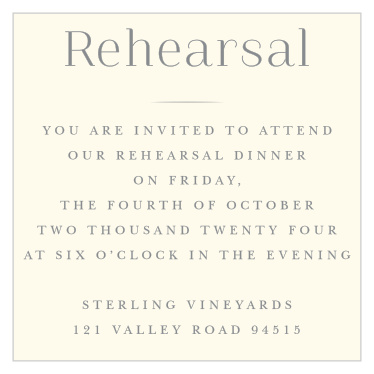 Classic Elegance Accommodation Cards by Basic Invite