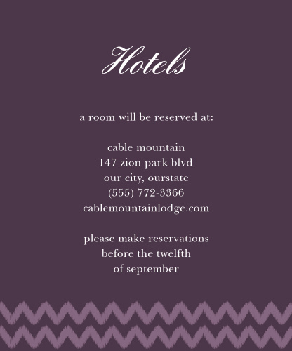 Customizable Wedding Accommodation Cards By Basic Invite