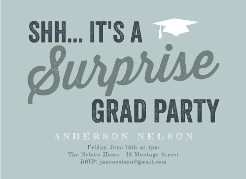 Surprise Graduation Announcements & Invitations - Match Your Color ...