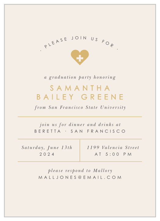 Residency Graduation Announcements & Invitations - Match Your Color ...