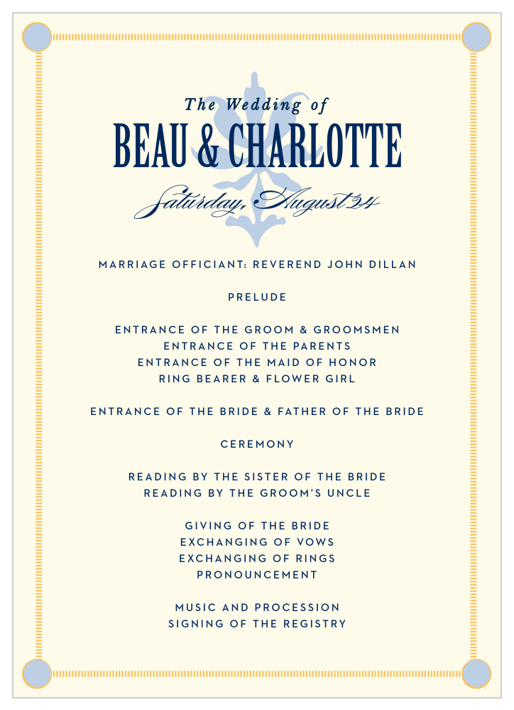 MaeMae's Montgomery Wedding Programs by Basic Invite
