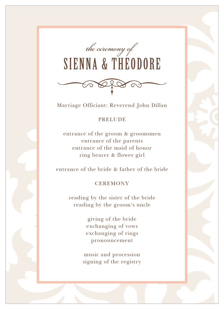 MaeMae's Theo Wedding Programs by Basic Invite