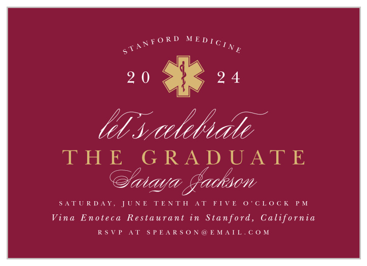 Residency Graduation Announcements & Invitations - Match Your Color ...