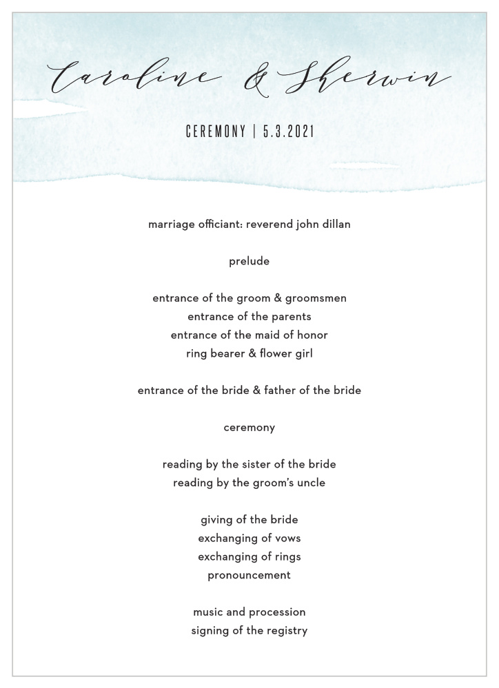 MaeMae's Maeve Wedding Programs by Basic Invite