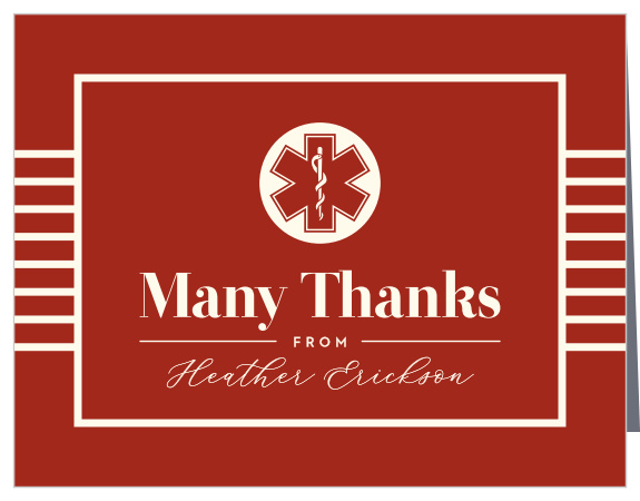 Medical Graduation Thank You Cards - Match Your Color & Style Free!