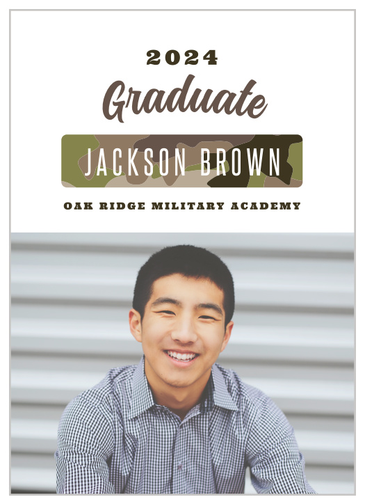 Military Graduation Announcements & Invitations - Match Your Color ...