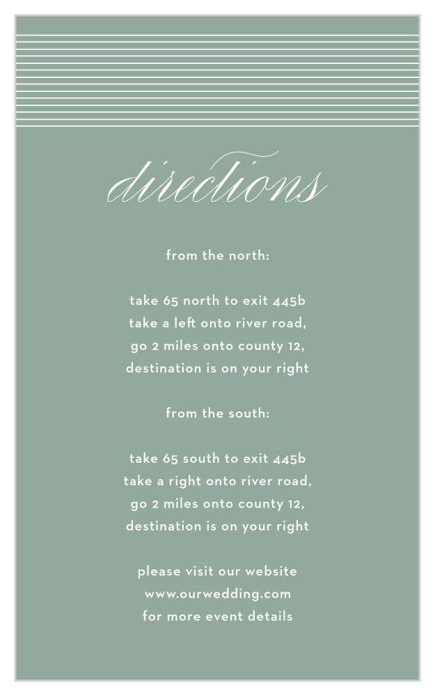 MaeMae's Willow Direction Cards by Basic Invite