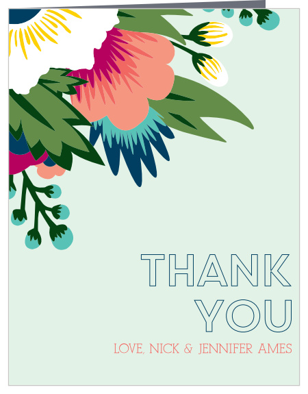 Tropical Thank You Cards - Match Your Color & Style Free!