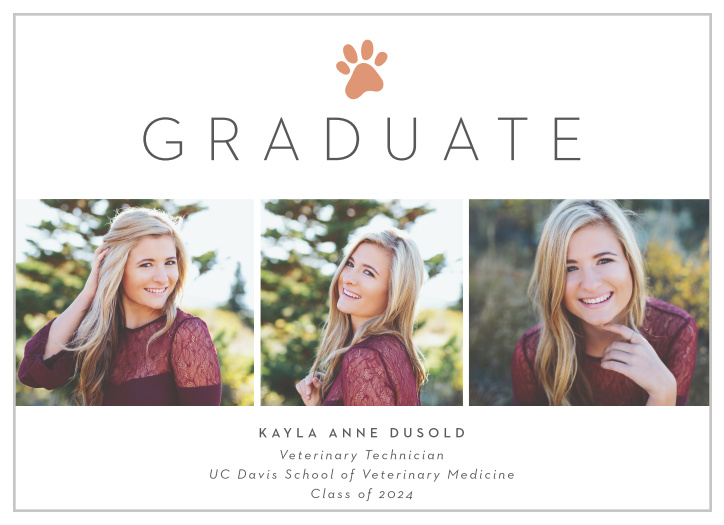 Veterinary Graduation Announcements & Invitations - Match Your Color ...