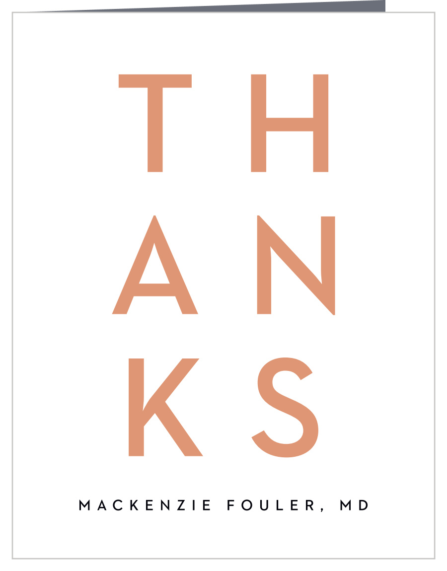 Medical Resident Graduation Thank You Cards by Basic Invite