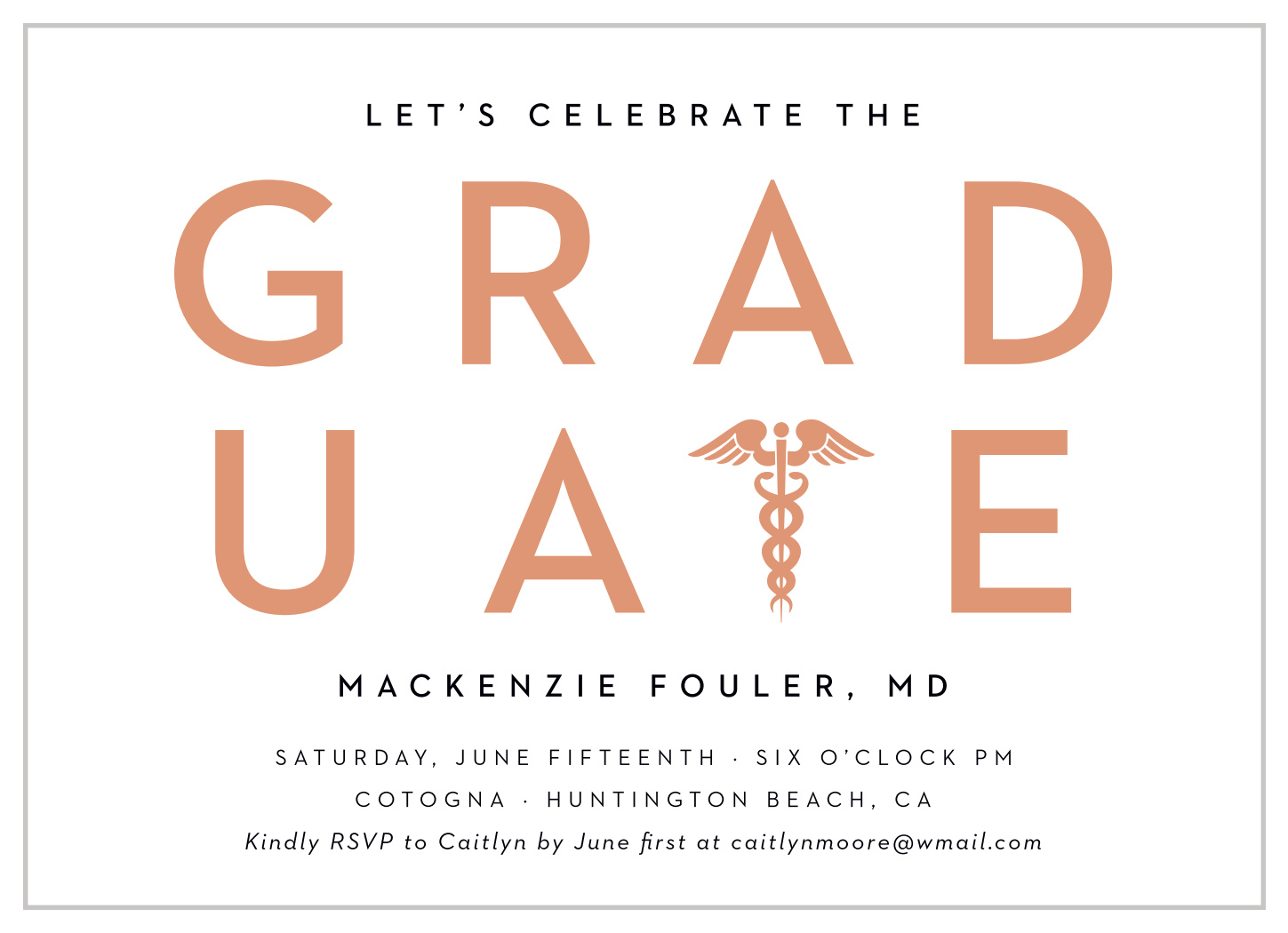Medical Resident Graduation Invitations by BasicInvite.com