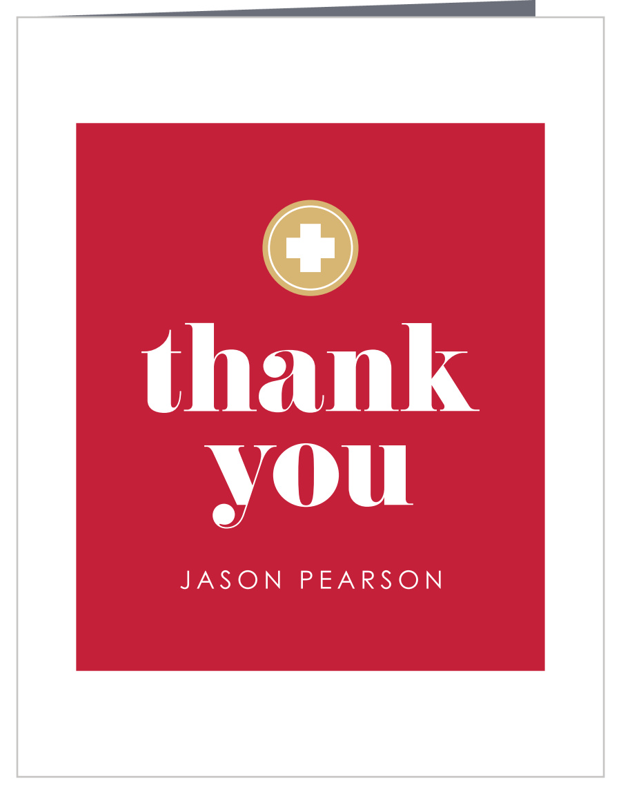 Medical Residency Graduation Thank You Cards by Basic Invite