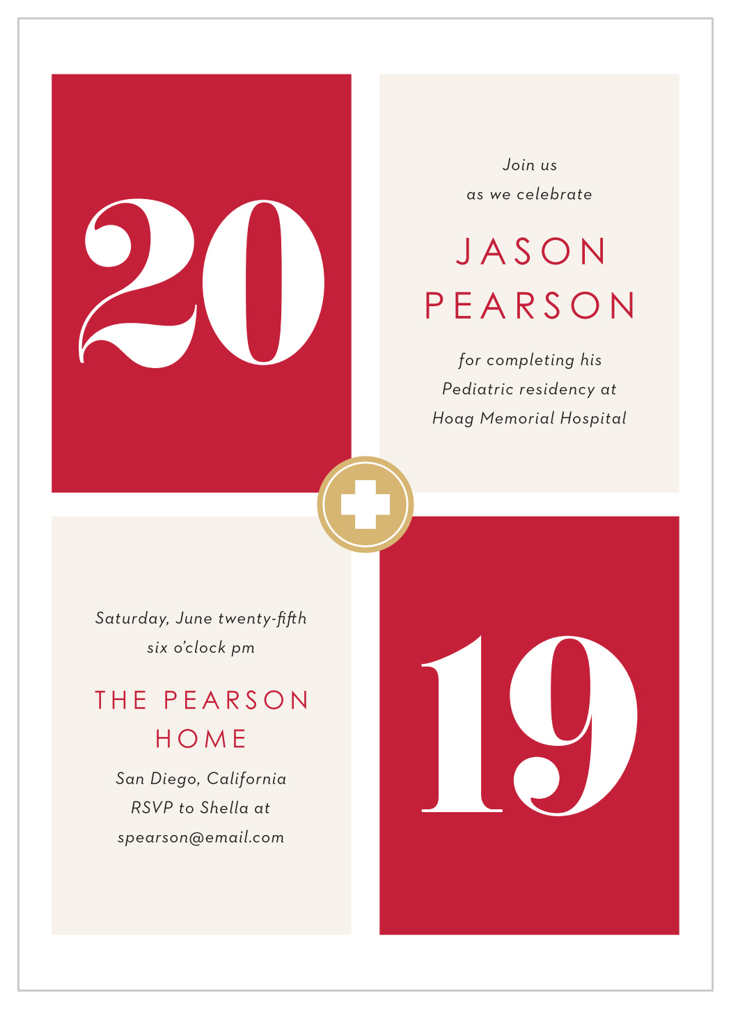 Medical Residency Graduation Invitation by Basic Invite