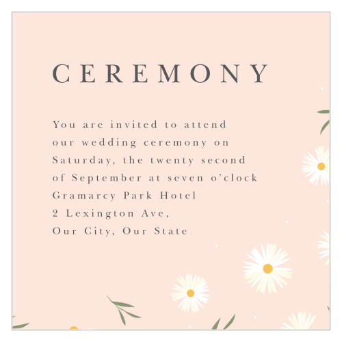 Tiny Daisies Ceremony Cards by Basic Invite