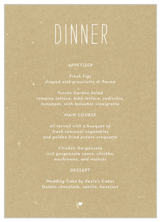 Wedding Menus | Design Your Menu Cards Instantly Online!