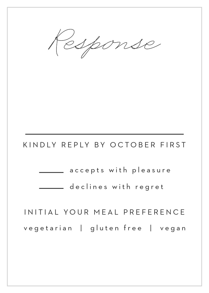 Polarized Allure Response Cards by Basic Invite