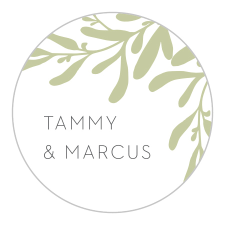 Fern Flock Wedding Stickers by Basic Invite