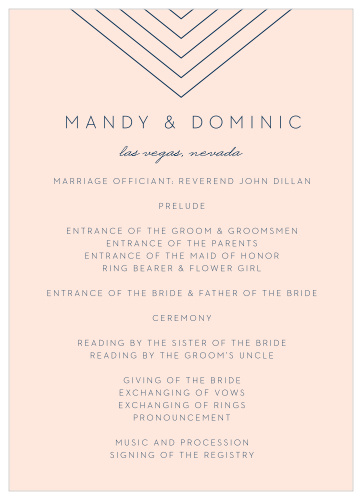 Traditional Wedding Programs - Match Your Color & Style Free!