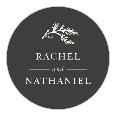 Modern Honor Wedding Stickers by Basic Invite