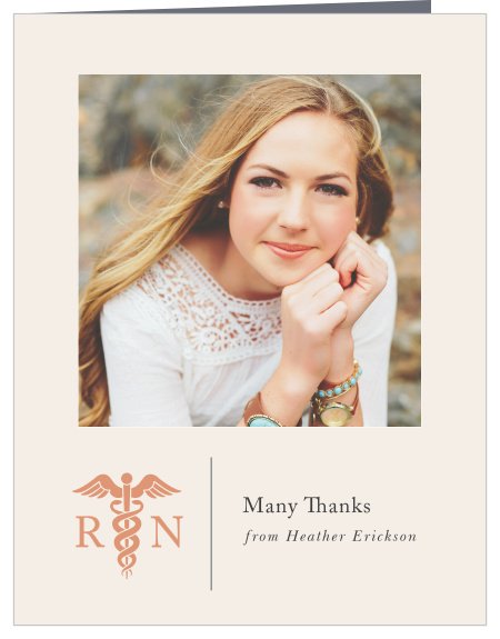 Nursing Symbol Graduation Announcements by Basic Invite