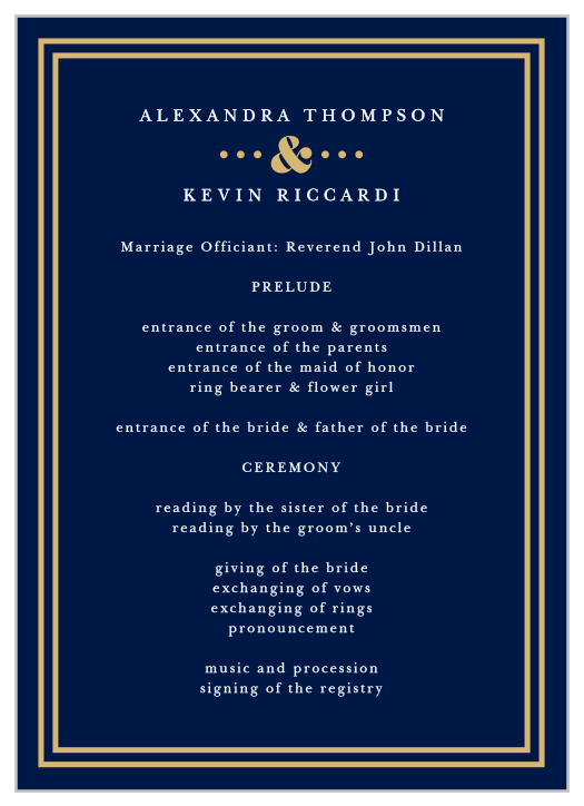 Simple Square Wedding Menus by Basic Invite