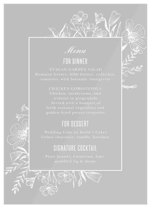 Wedding Menus | Design Your Menu Cards Instantly Online!