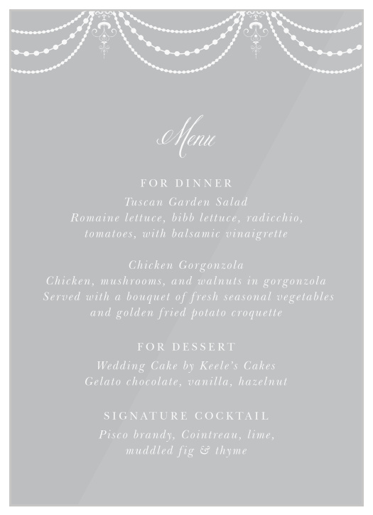 Wedding Menus | Design Your Menu Cards Instantly Online!