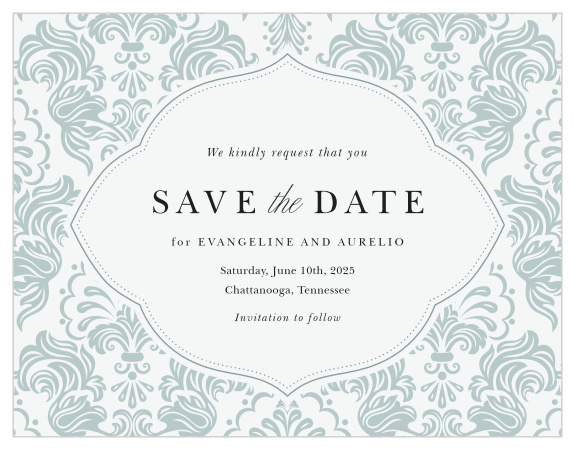 Timeless Damask Wedding Programs by Basic Invite