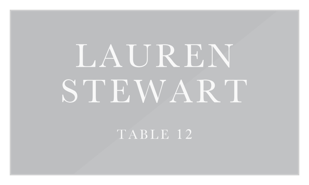 Casual Script Clear Place Cards by Basic Invite