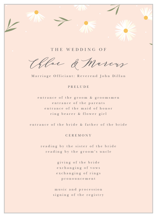 Tiny Daisies Wedding Invitations by Basic Invite