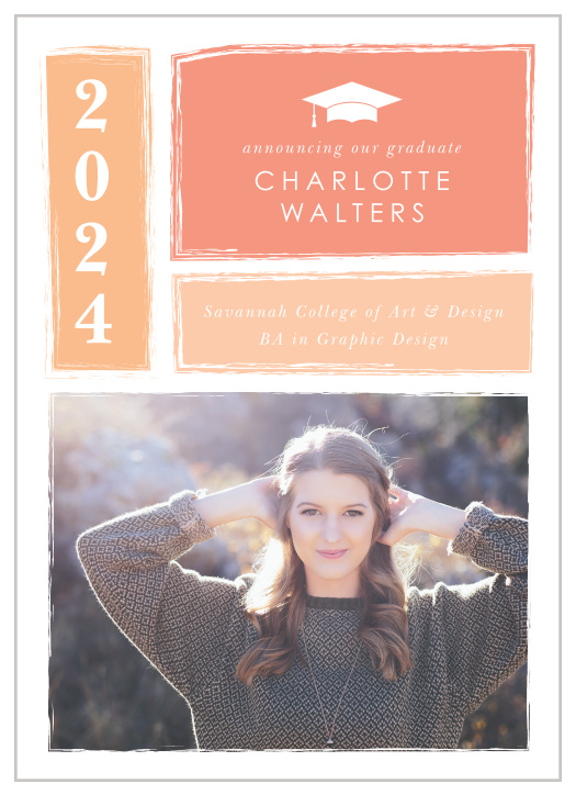 Graphic Design Graduation Invitations by BasicInvite.com