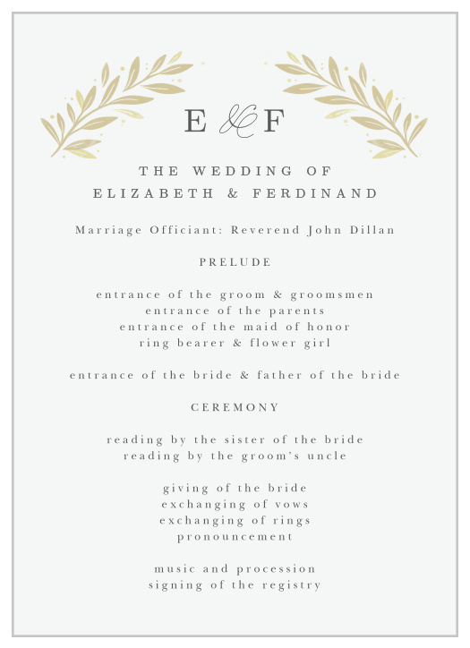 Wedding Programs | Match Your Colors & Style Free!