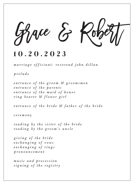 Sweet Simplicity Place Cards by Basic Invite