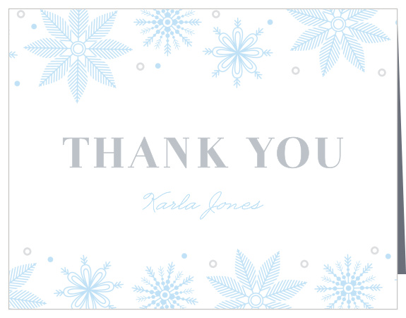 Winter Thank You Cards - Match Your Color & Style Free!